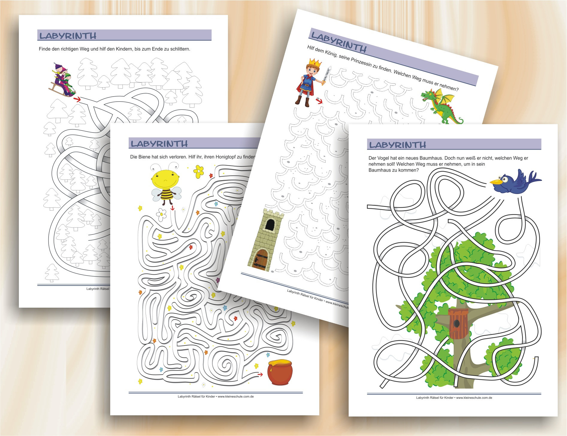 Labyrinth Rätsel | Spannende Labyrinthe für Kinder ab 6 Jahren mit ...