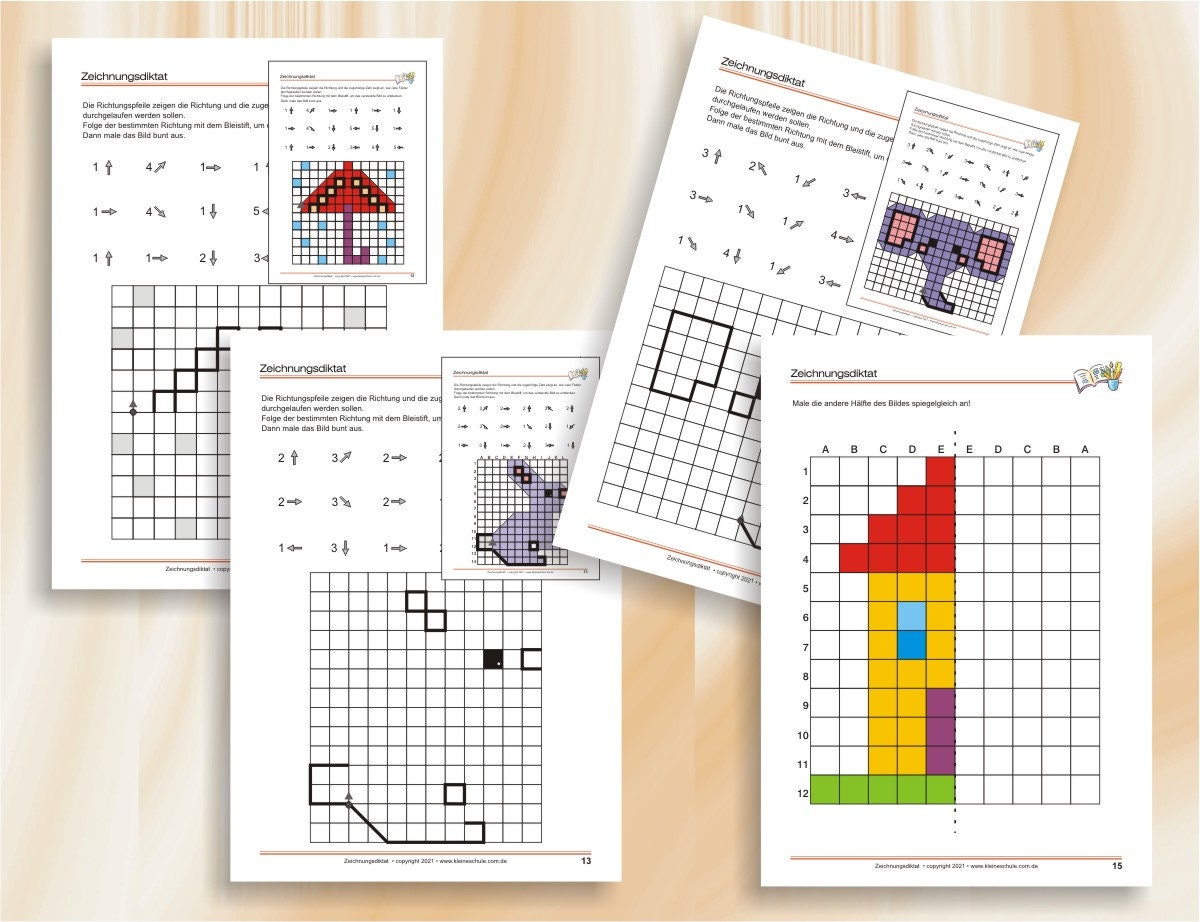 Drawing Dictation Orientation & Directions Part 1 38 Printable Pages A4 ...