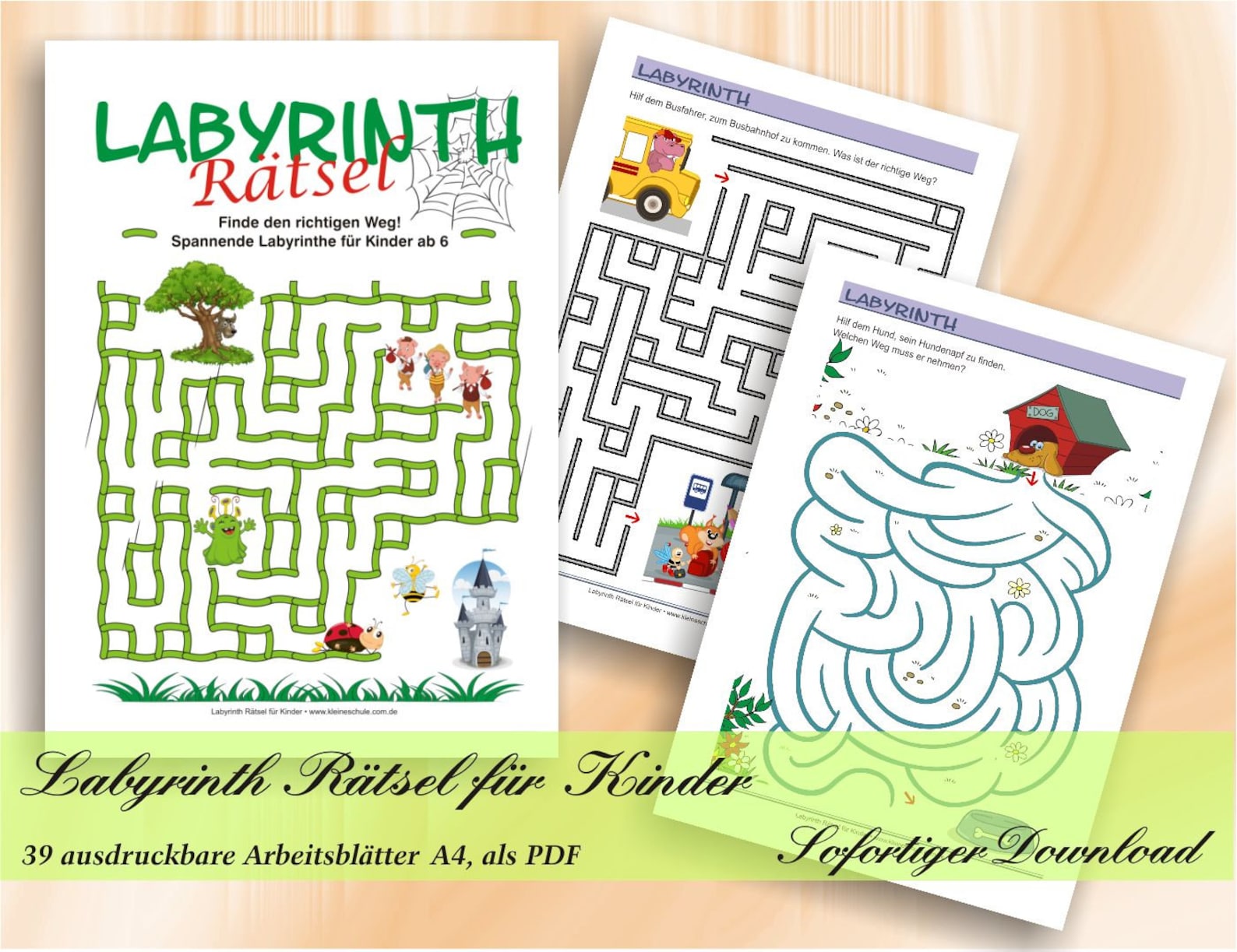 Labyrinth Rätsel Spannende Labyrinthe für Kinder ab 6 45 | Etsy