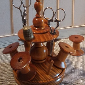 Wood Scissor and Threads Keeper - Etsy
