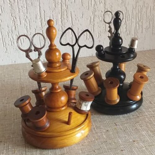 Wood Scissor and Threads Keeper - Etsy