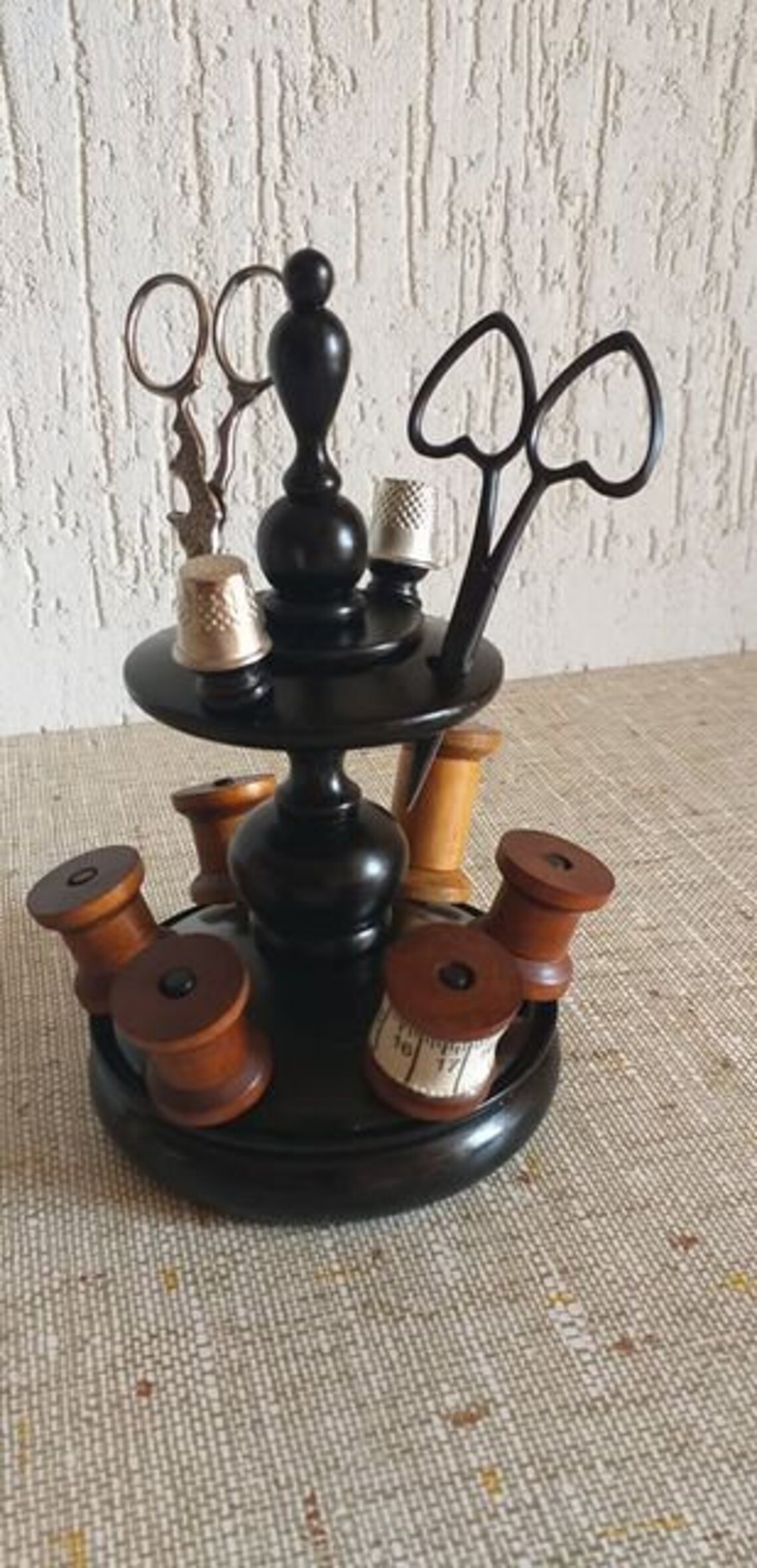 Wood Scissor and Threads Keeper - Etsy