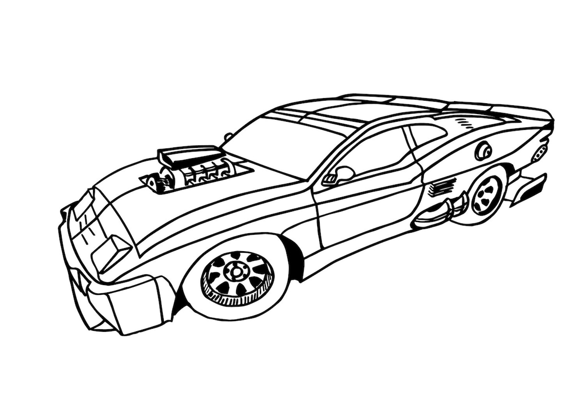 SALE 55% 26pcs Coloring Pages Super Charger Cars Instant | Etsy