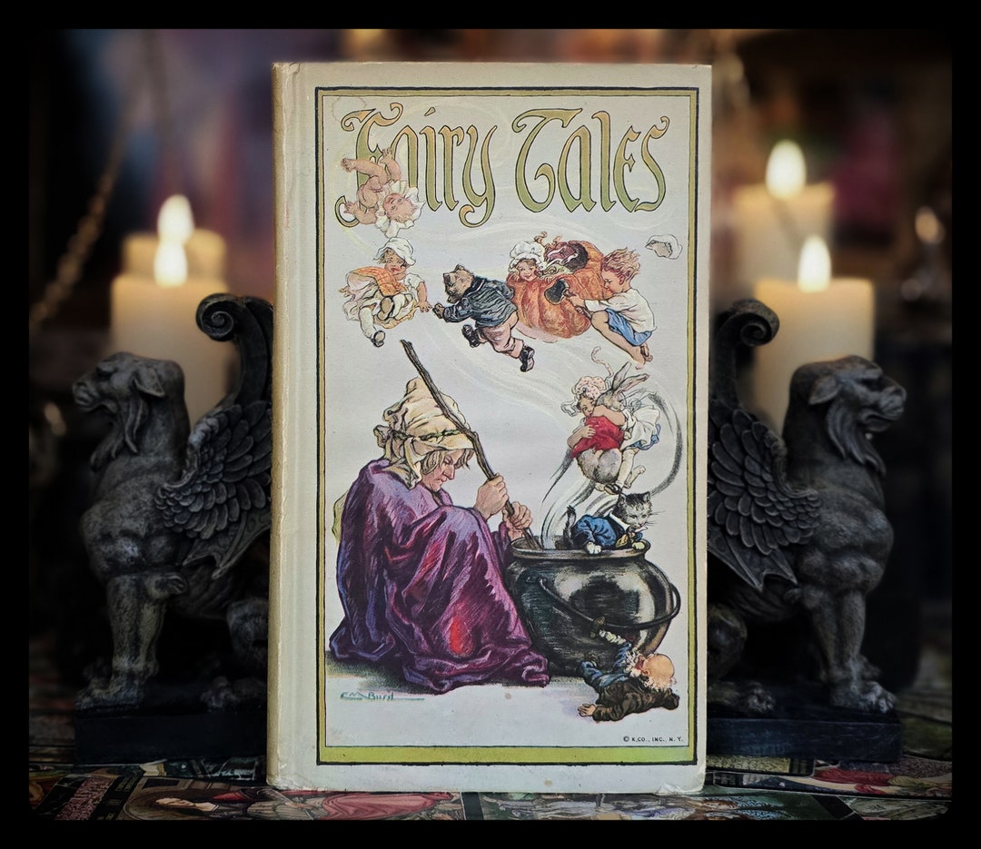 1918 FAIRY TALE Book Cinderella Red Riding Hood rare Snow White Antique ...