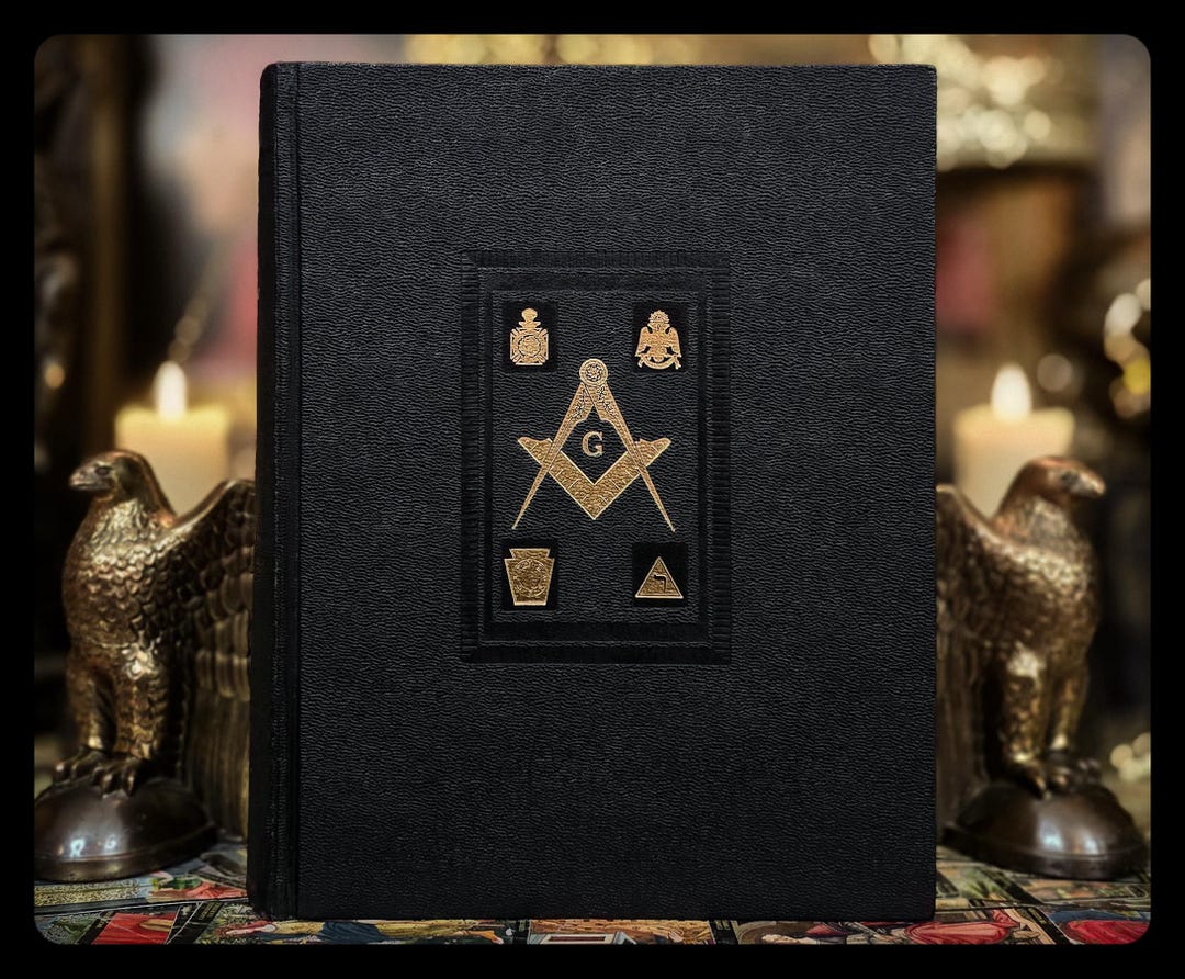 Freemasonry Bible 32nd Degree All Seeing Eye Antique Vintage Freemason ...