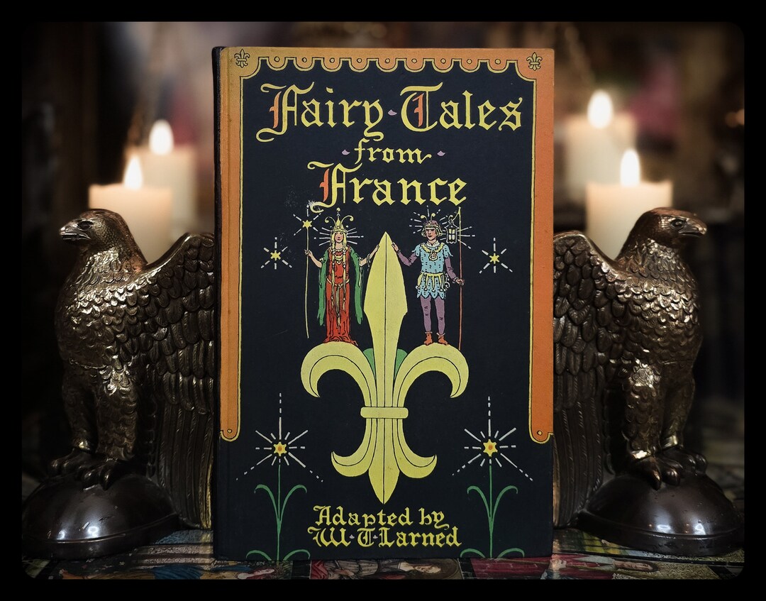 1920 FRENCH FAIRY TALES Book Cinderella Sleeping Beauty Antique Vintage ...
