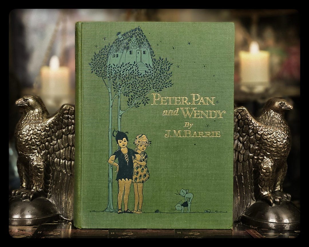 1923 Peter Pan Antique Peter and Wendy Neverland Book Fairy Tale J.M ...