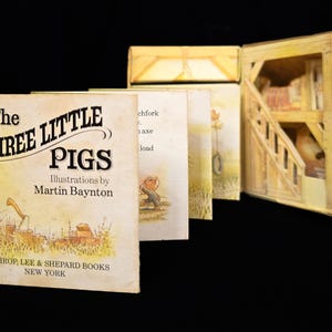 POP-UP BOOK the Three Little Pigs Vintage Fairytale Art Artwork Fairy ...