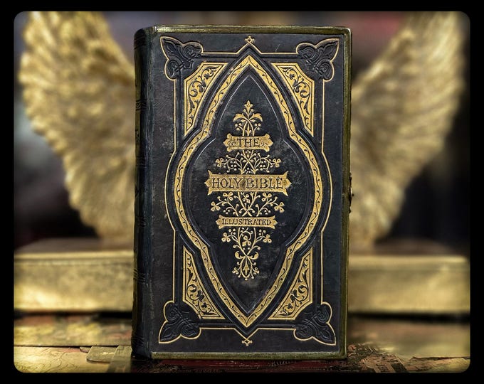 1866 Small Holy Bible Old New Testament Spiritual Antique Catholic ...