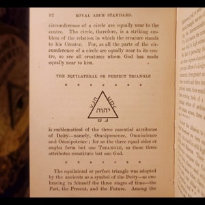 1892 FREEMASONRY Royal Arch Occult Book VERY RARE Ark of the Covenant ...