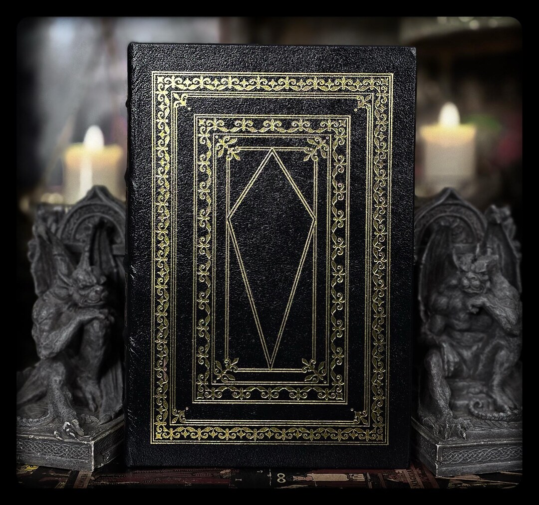 Dracula Book 22K Gold Accented Leather Gothic Horror Vintage Vampire ...