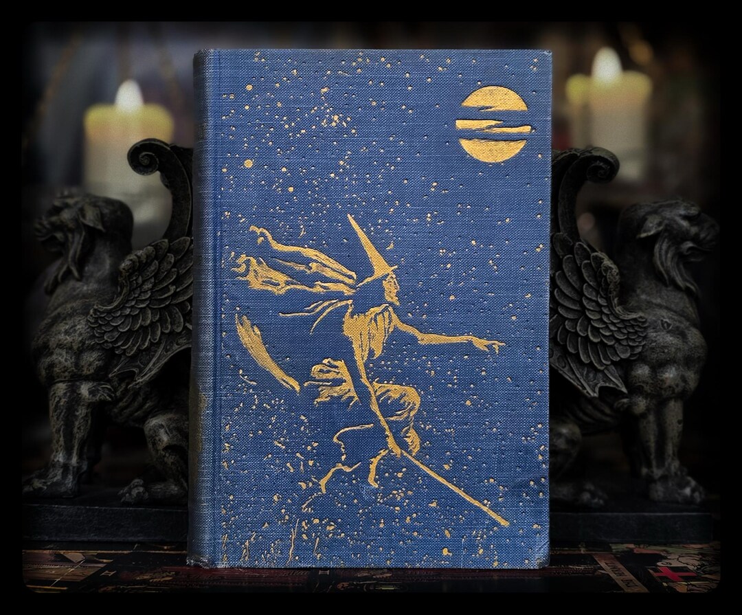 1919 Blue Fairy Book: Grimms Tales, Witch Cover, Antique Edition - Etsy