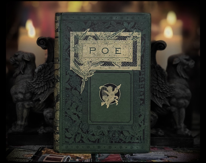 1882 EDGAR ALLAN POE Book the Raven 1st Edition Thus very Rare Antique ...