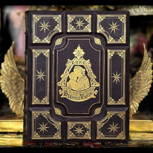 1861 LIFE OF MARY Leonardo Da Vinci Art Angel Spiritual Antique Vintage ...