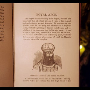 1892 FREEMASONRY Royal Arch Occult Book VERY RARE Ark of the Covenant ...