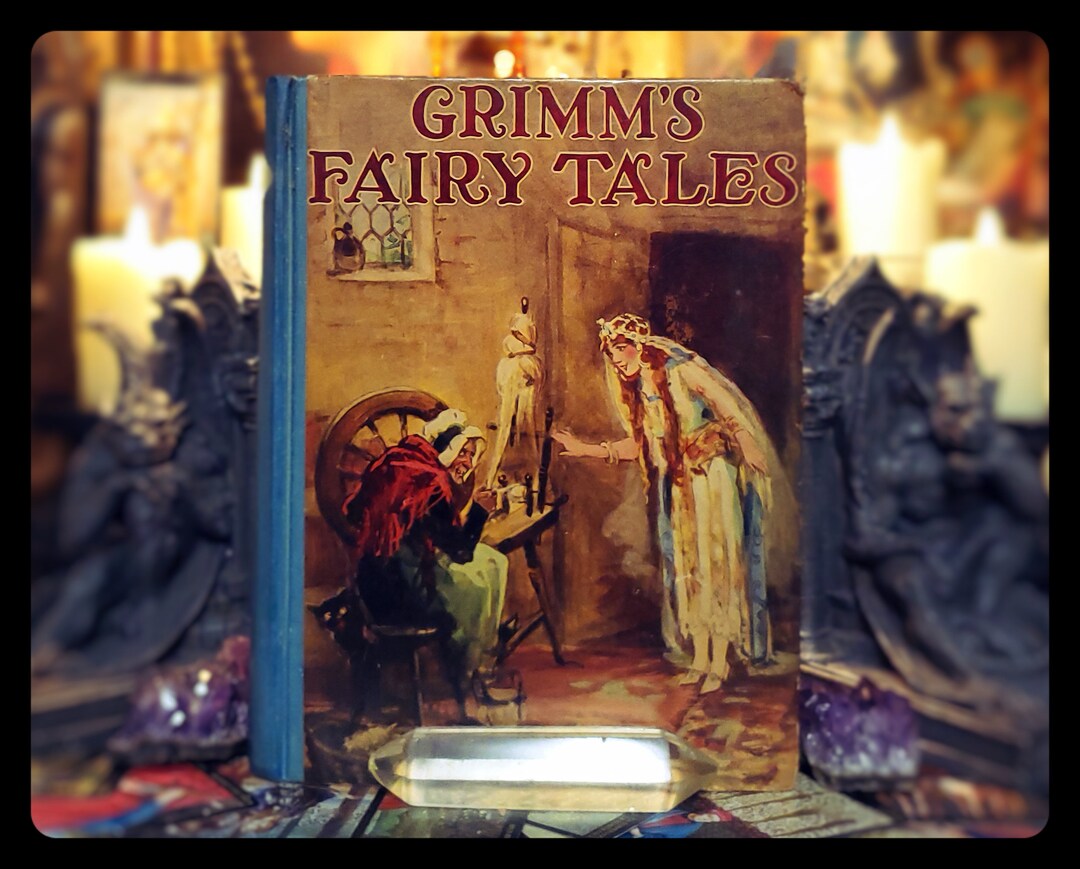 1924 GRIMMS FAIRY TALES Witches Magic Art Artwork Antique Vintage ...