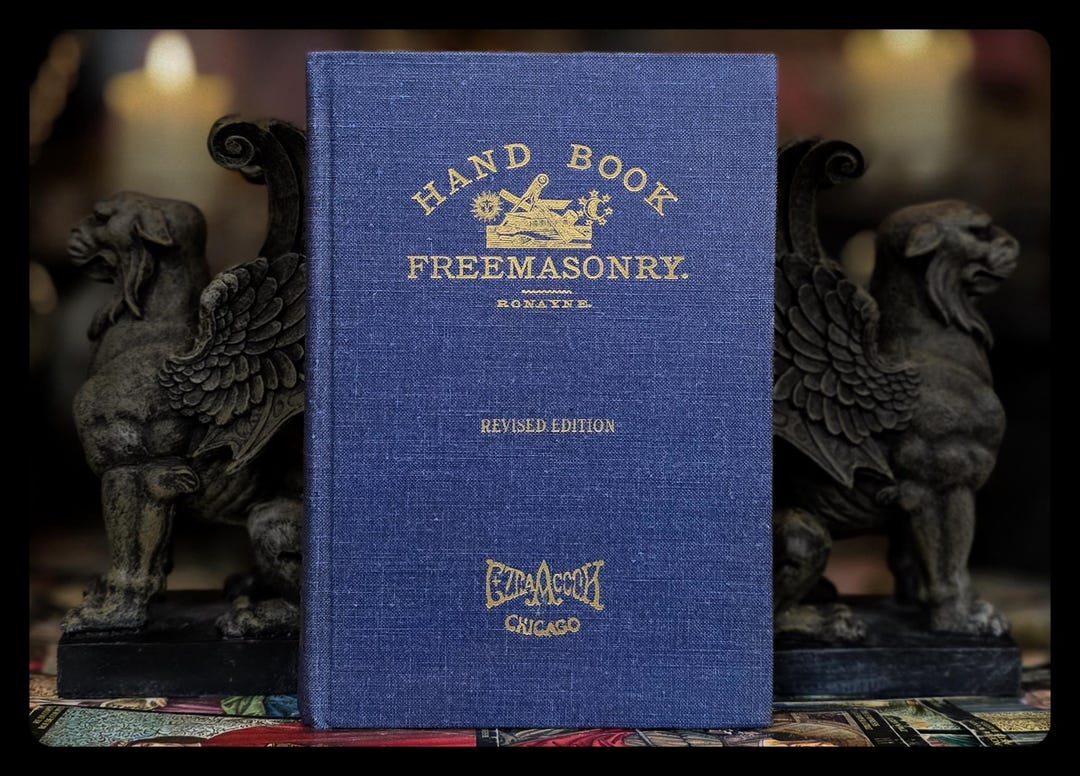 FREEMASONRY BOOK Masonic Occult All Seeing Eye Antique Vintage Secret ...