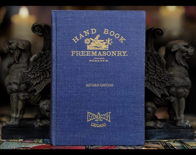 FREEMASONRY BOOK Masonic Occult All Seeing Eye Antique Vintage Secret ...