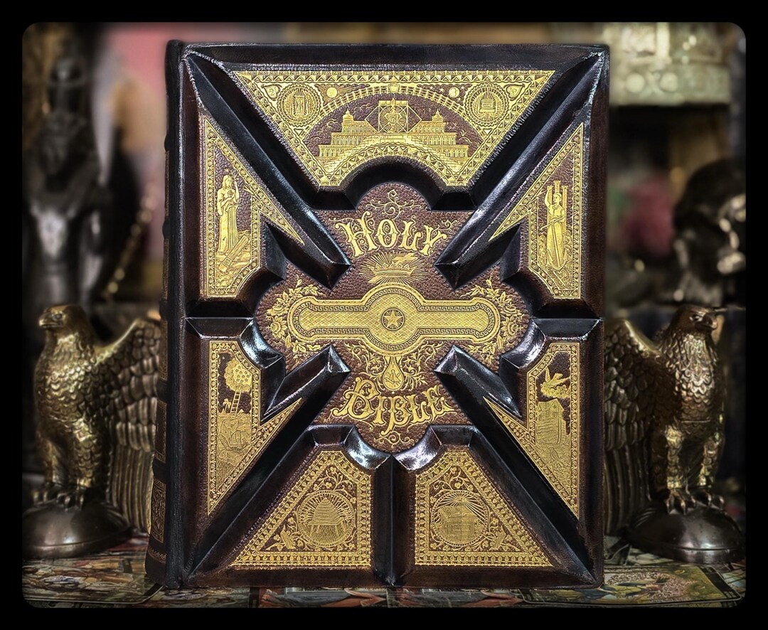 1886 HUGE Holy Bible 2000 ILLUSTRATIONS Old New Testament Spiritual ...