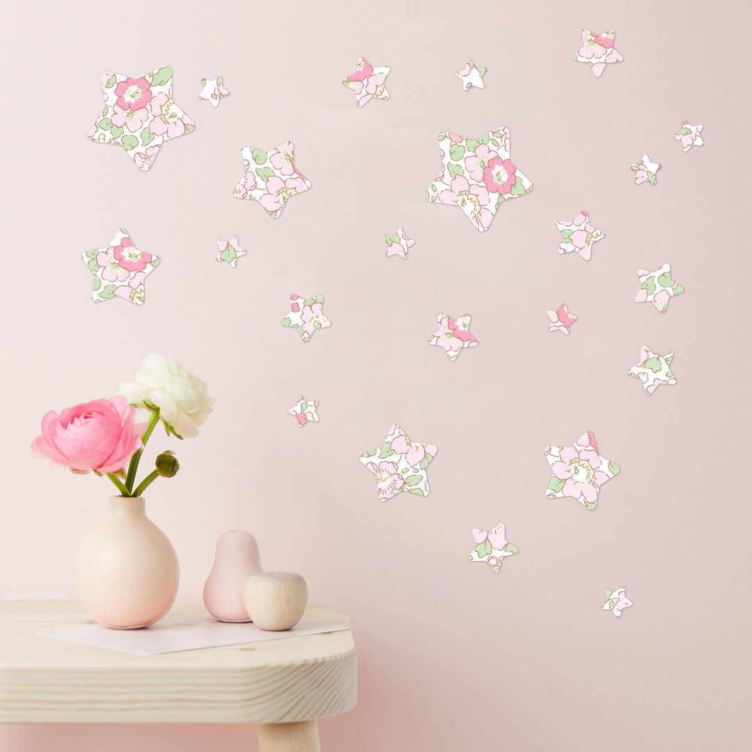 Liberty Betsy Blossom Pink Stars Wall Stickers Limited Edition Liberty ...