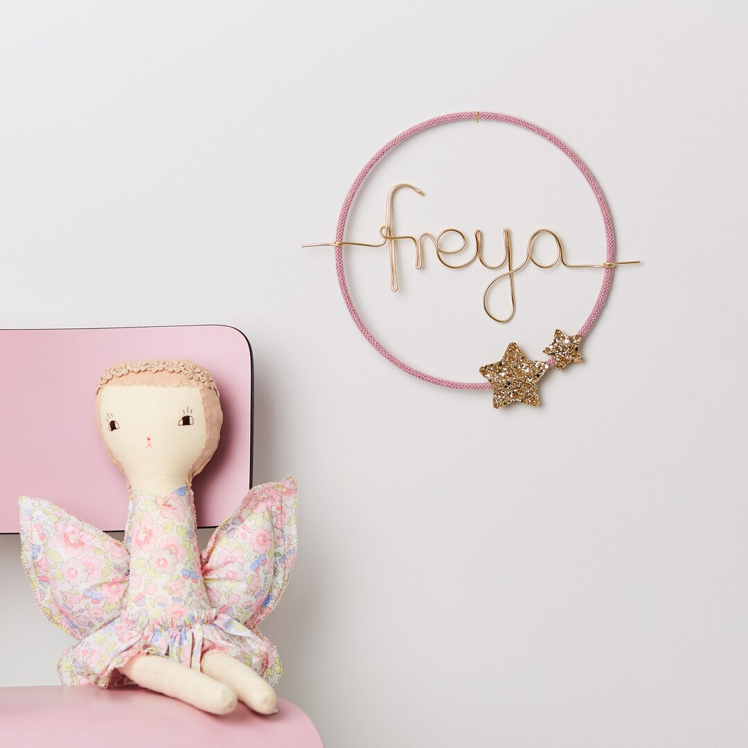 Knit Hoop Name Sign® Choose Your Colours Knit Word - Etsy UK