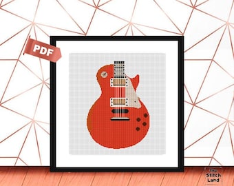 Guitar Cross Stitch - Etsy