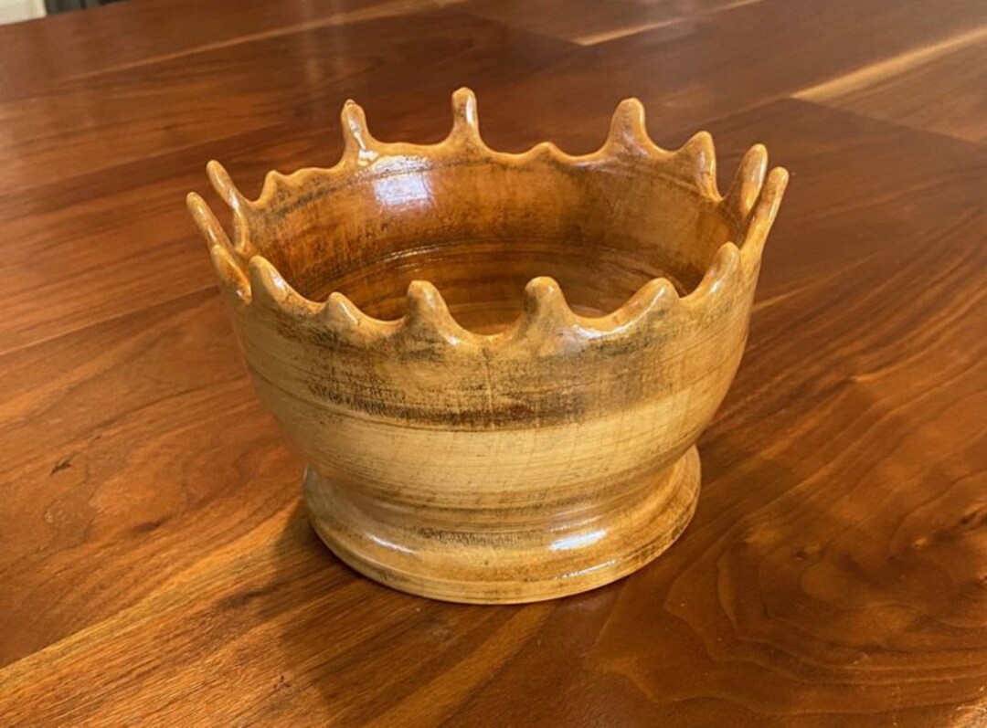 Maple Wood Bowl - Natural, Drip Edge - Etsy