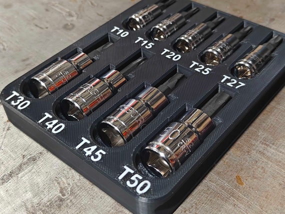 Harbor Freight Pittsburg 9 Piece Torx Socket Storage Tray Holder Tool Box Organizer Low Profile Toolbox Organization Etsy UK