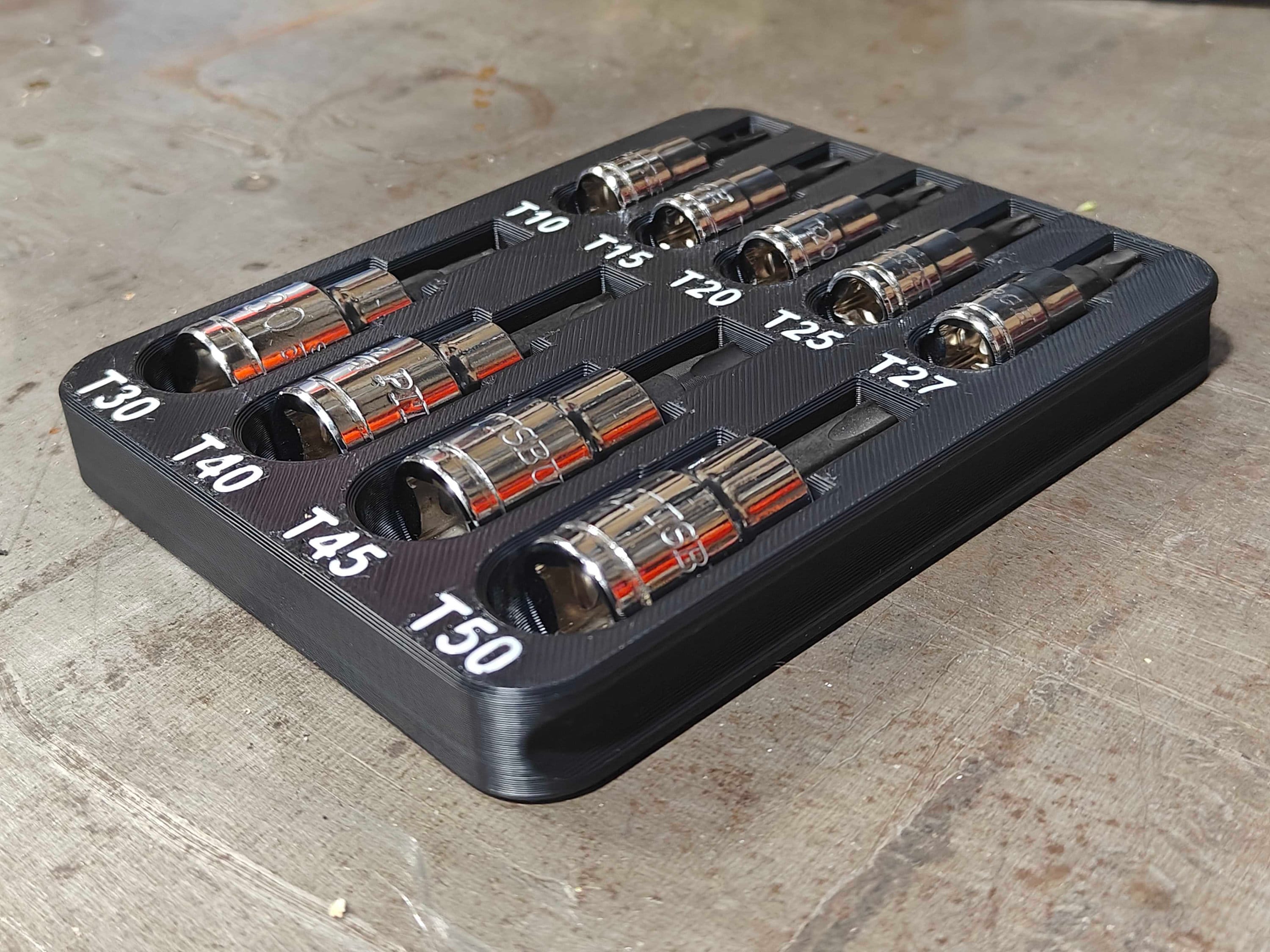 Harbor Freight Pittsburg 9 Piece Torx Socket Storage Tray Holder Tool ...