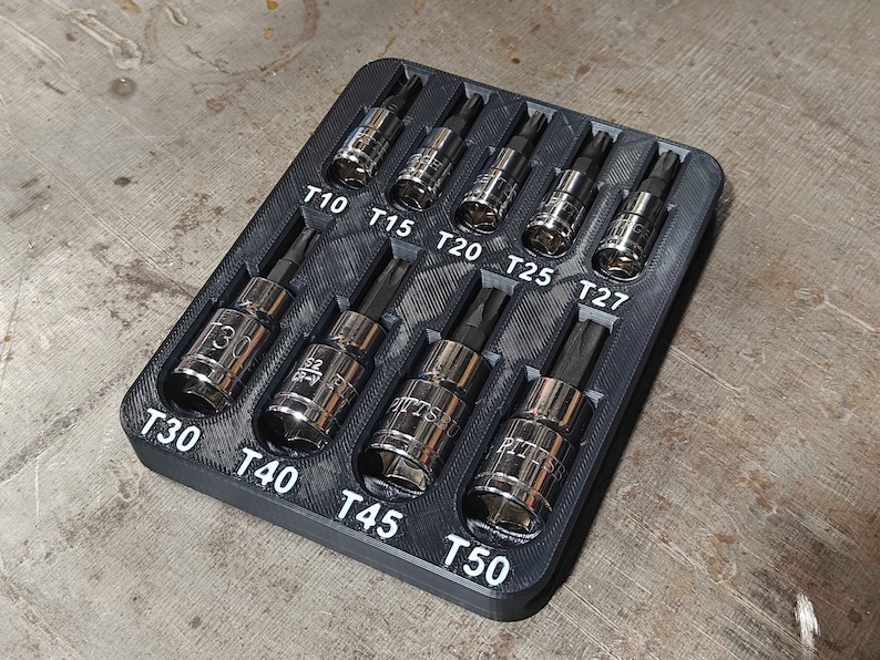 Harbor Freight Pittsburg 9 Piece Torx Socket Storage Tray Holder Tool ...