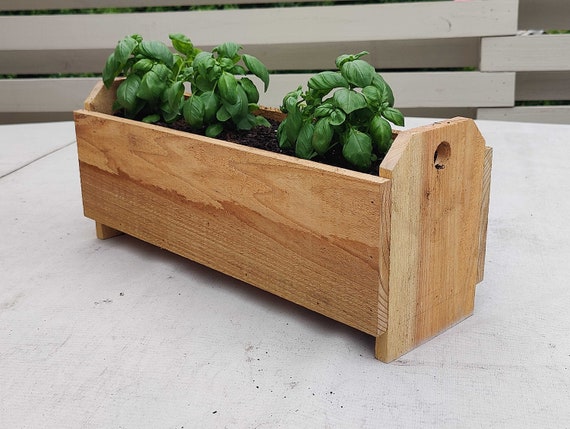 Indoor outdoor Natural Cedar Wood Herb flower Garden Planter Box for Tabletop Window Sill Porch. Etsy Ireland