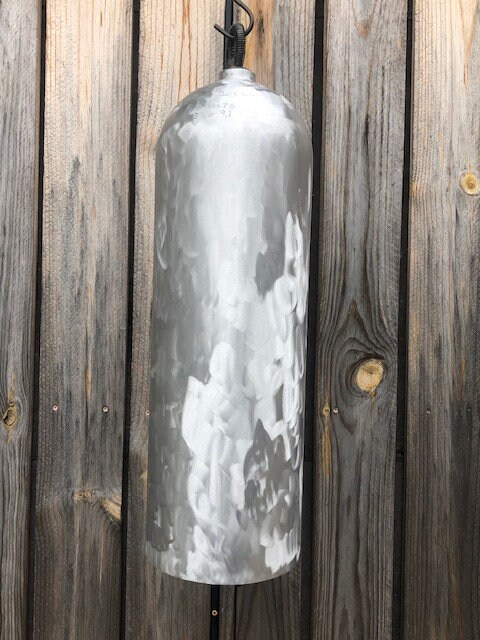 Aluminum Scuba Tank Bell Windchime, Swirl Finish With Star, Garden ...