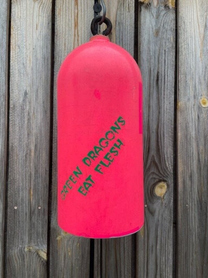 Fluorescent Pink Wind Chime/tank Bell, Ocean and Beach Decor, Yard and ...