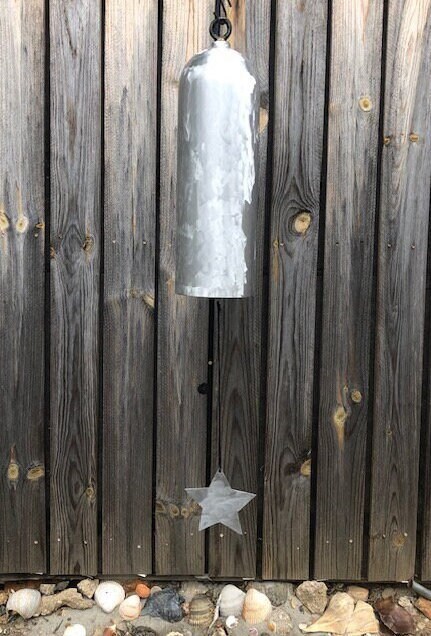 Aluminum Scuba Tank Bell Windchime, Swirl Finish With Star, Garden ...