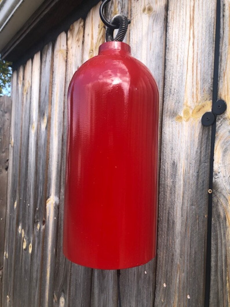 Bright Red CO2 Tank Bell Wind Chime - Etsy