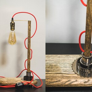 Wooden Table Lamp Pride&joy Desk Lamps Unique Lamps Decorative | Etsy