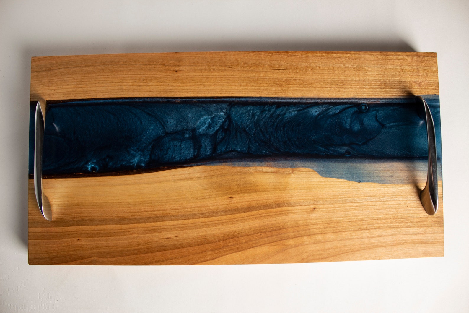Epoxy resin serving board Pride&Joy Blue epoxy board Wooden | Etsy