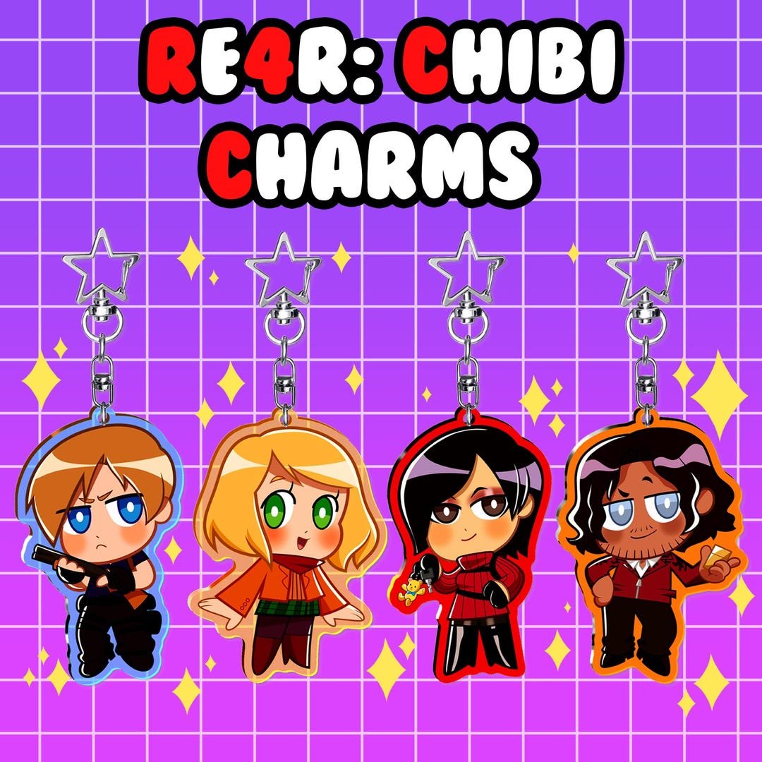 RE4R Chibi Acrylic Charms - Etsy