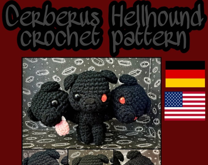 Cerberus Hellhound Crochet Pattern Dog Amigurumi/ Kawaii - Etsy