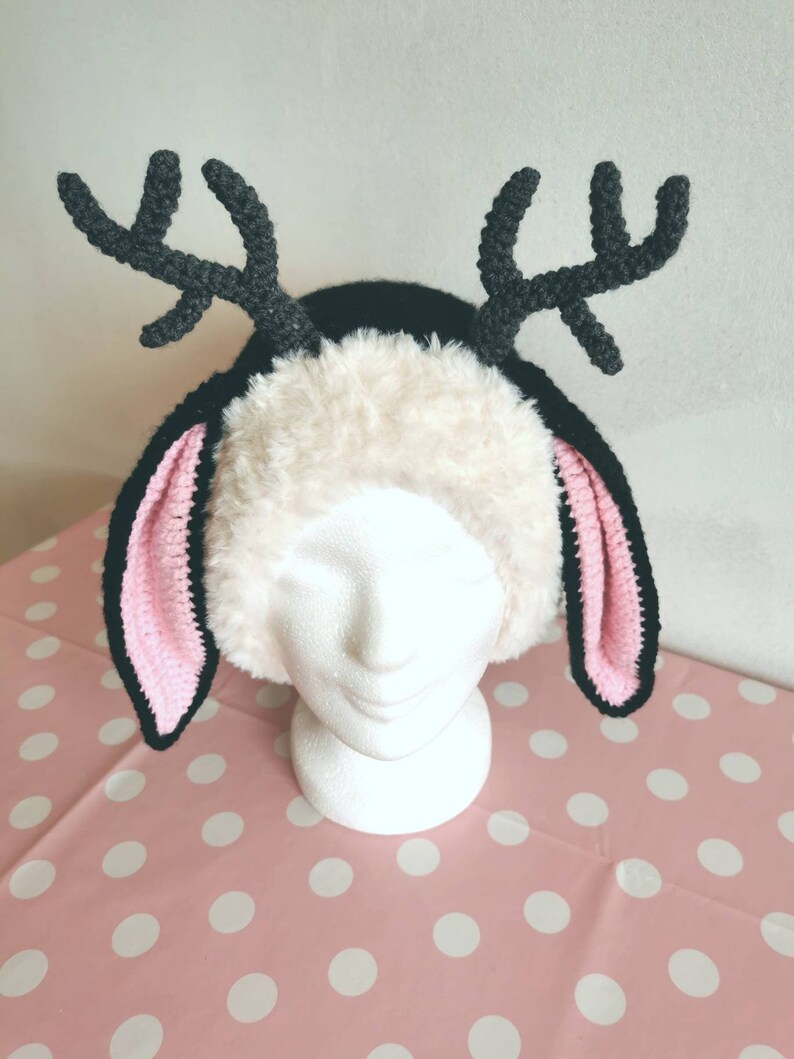 Jackalope Hat, Cryptid Beanie, Bunny With Antlers Cap, Halloween - Etsy