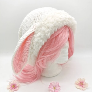 Fluffy Bunny Beanie, Rabbit Hat - Etsy