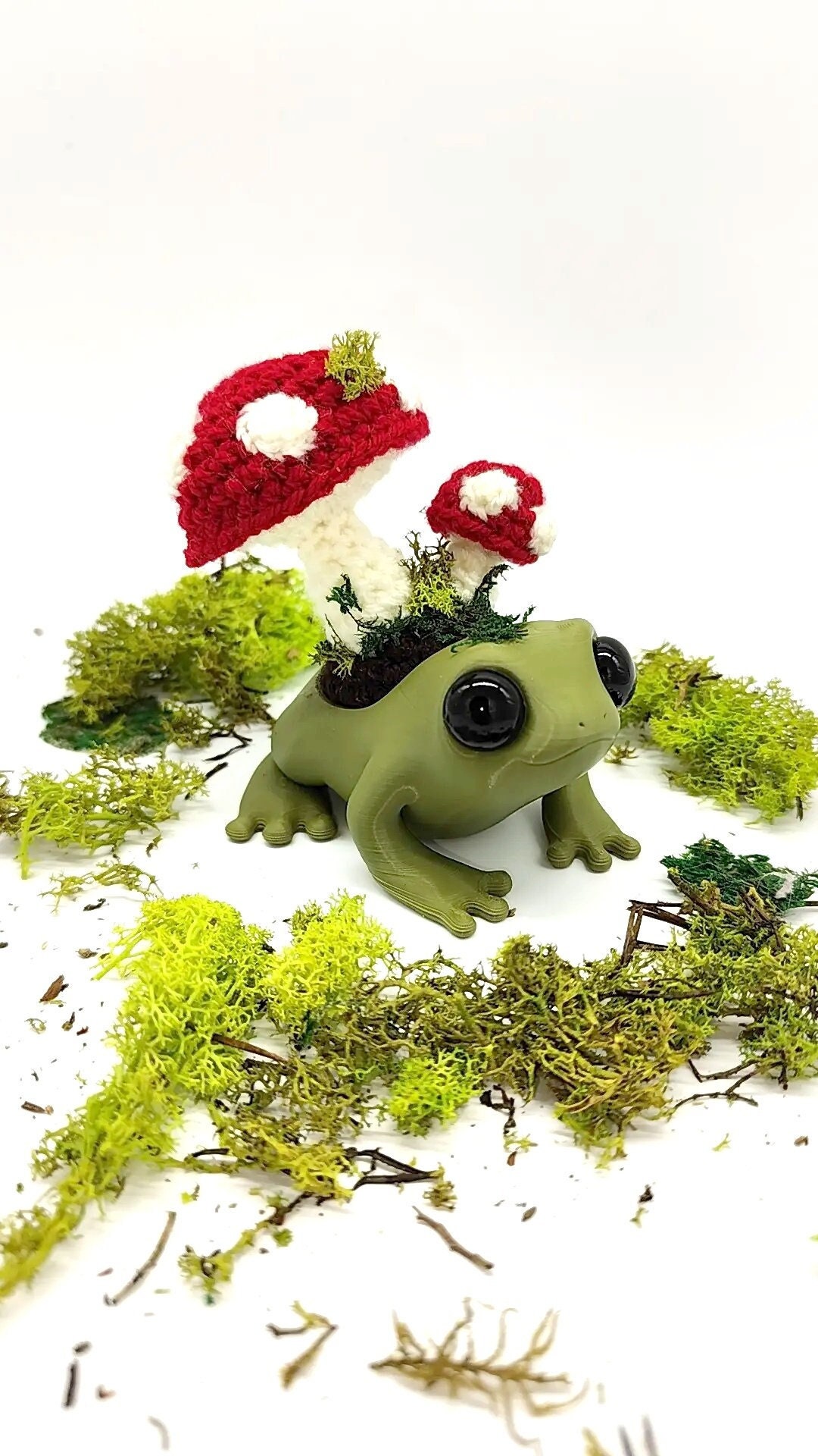 Froggy Mushroom Planter, Cottagecore, Wichty Things, Whimsical, Fae ...