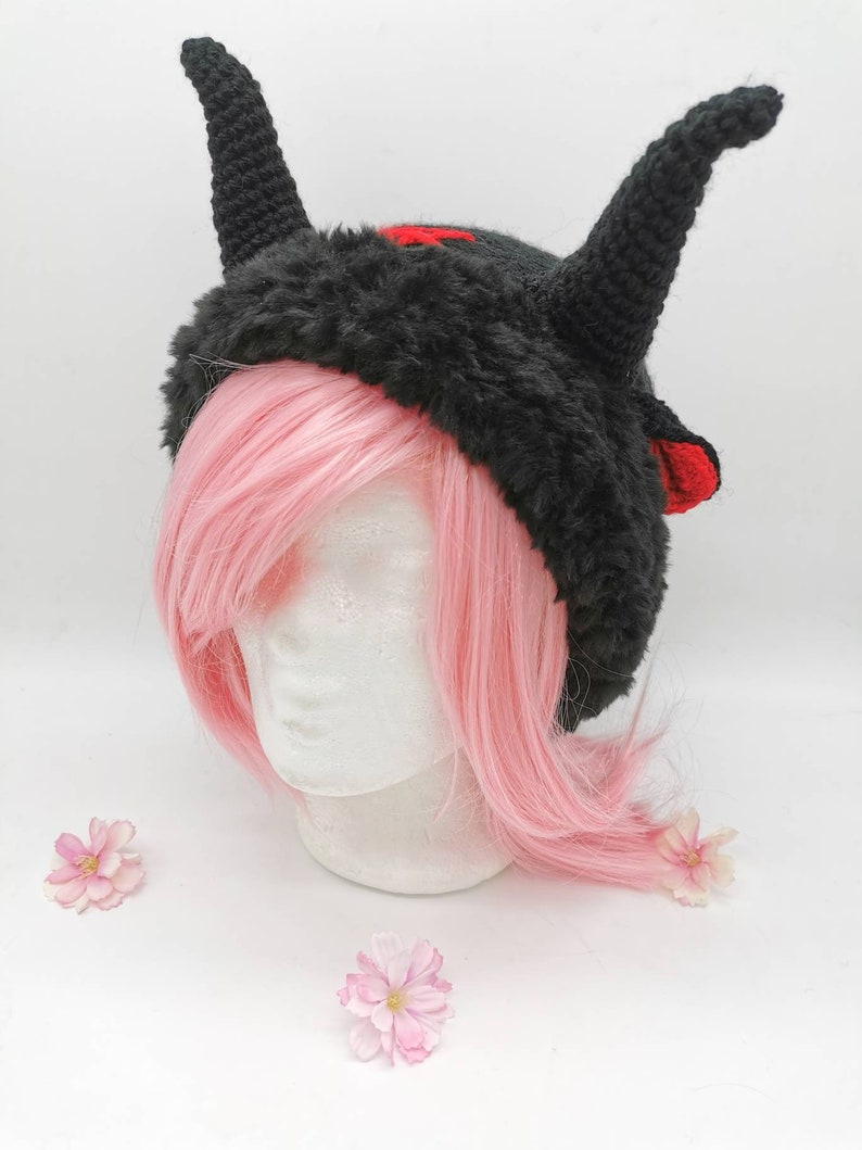 Fluffy Goat Goth Hat Gothic Clothing Baphomet Beanie - Etsy