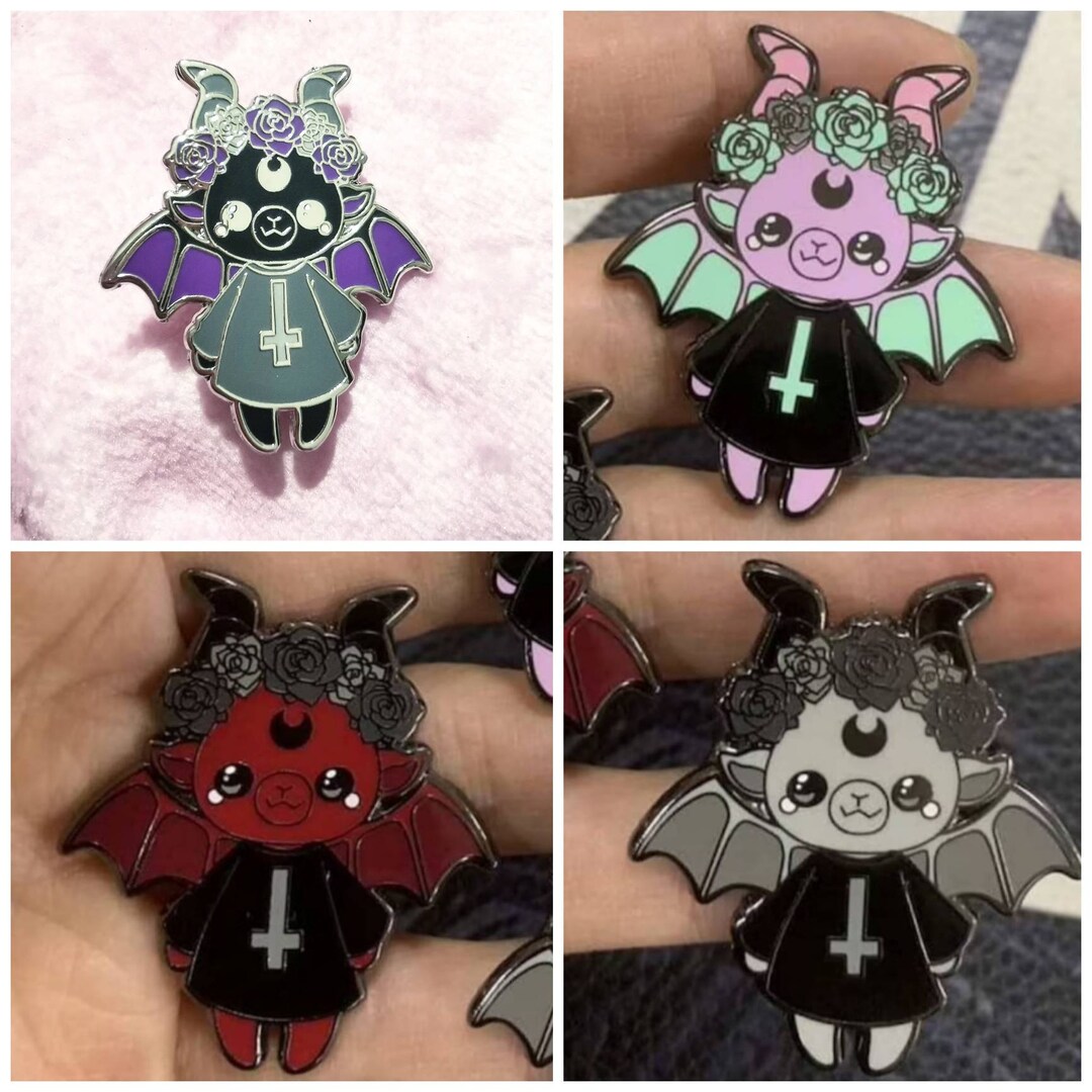 Pastel Goth Baphomet Pin - Etsy