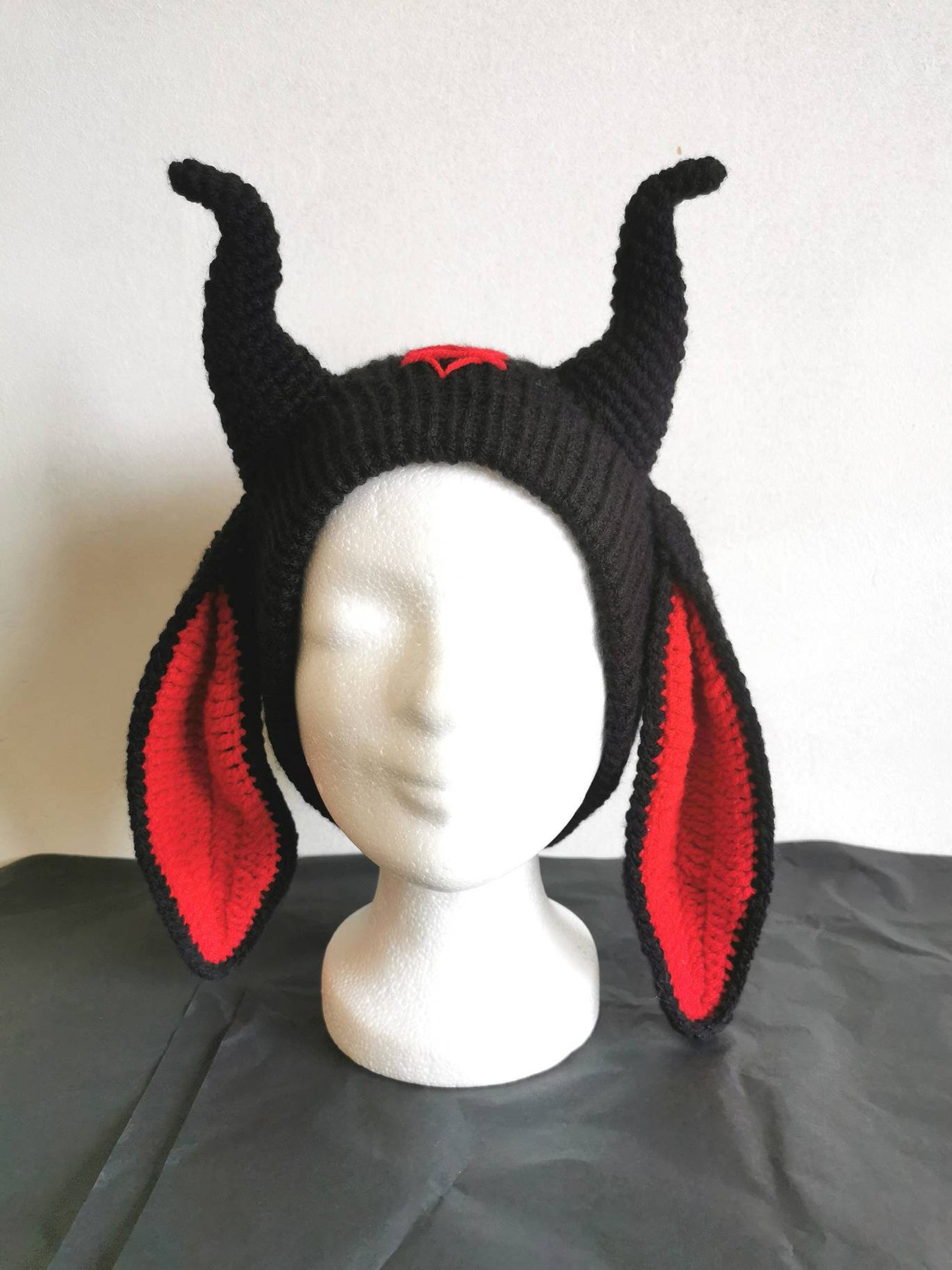 Long Ear Goat Goth Hat Gothic Clothing Baphomet Beanie Goth - Etsy