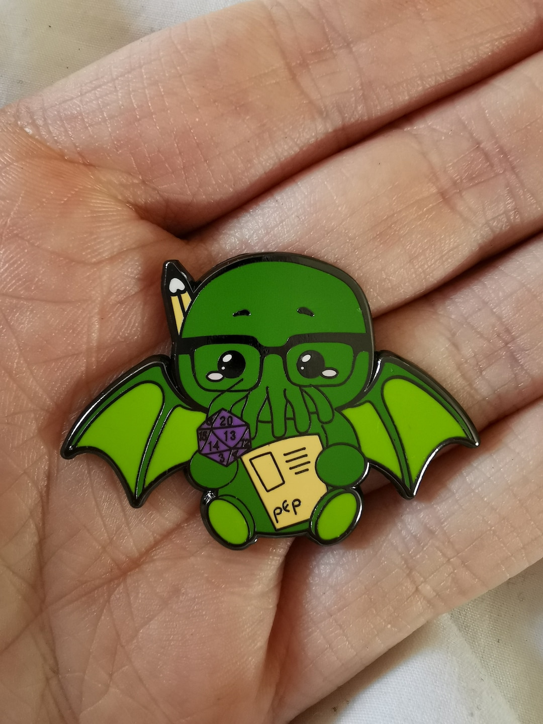 Cthulhu D&D/RPG Hard Enamel Pin, Roleplay Pin, Nerd Gift, HP Lovecraft ...