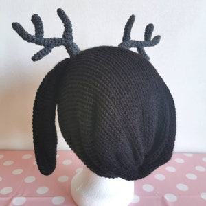 Jackalope Hat, Cryptid Beanie, Bunny With Antlers Cap, Halloween - Etsy