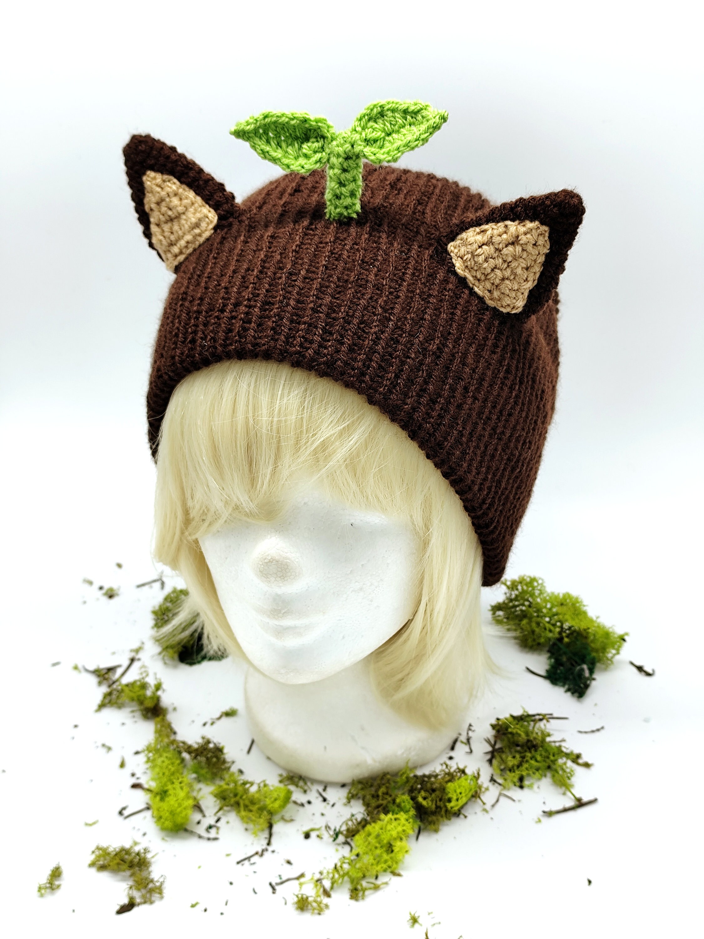 Plant Cat Beanie, Cat Hat, Sprout Cat - Etsy