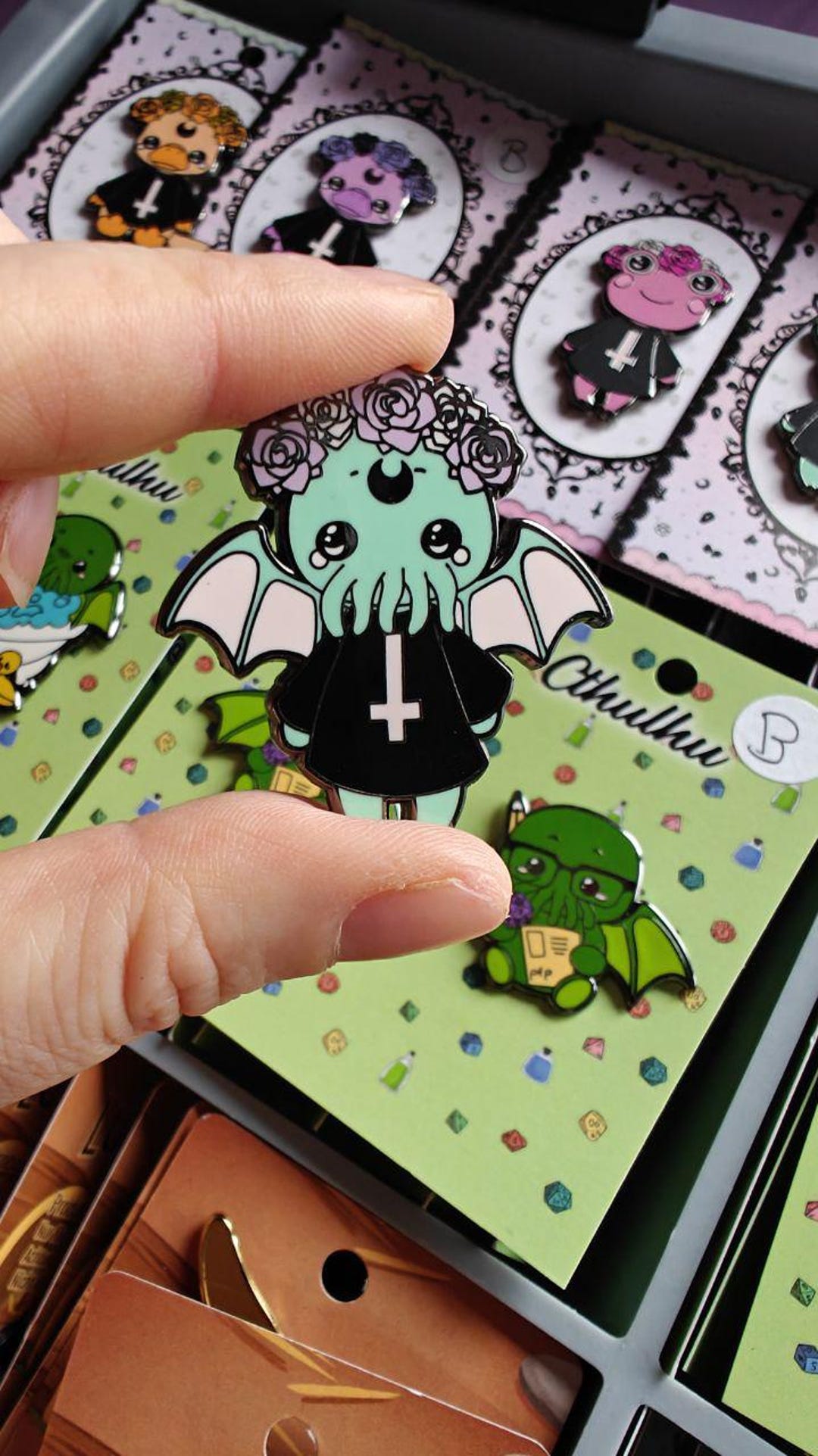 Pastel Goth Cthulhu Hard Enamel Pin - Etsy