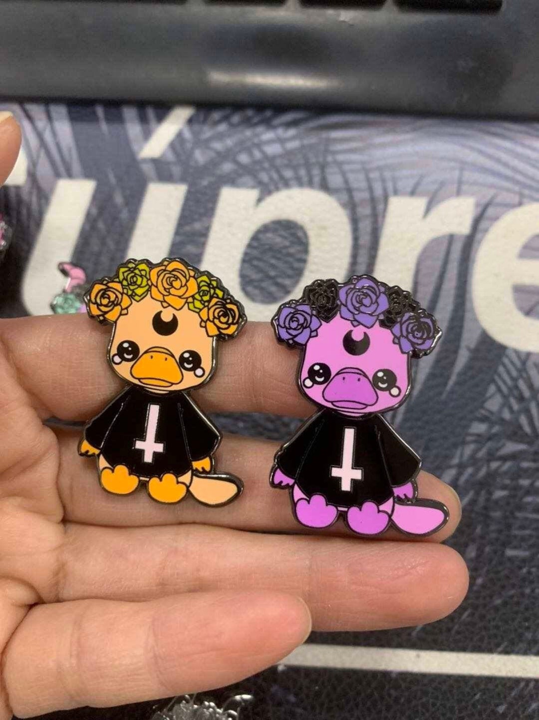 Pastel Goth Platypus Hard Enamel Pin - Etsy